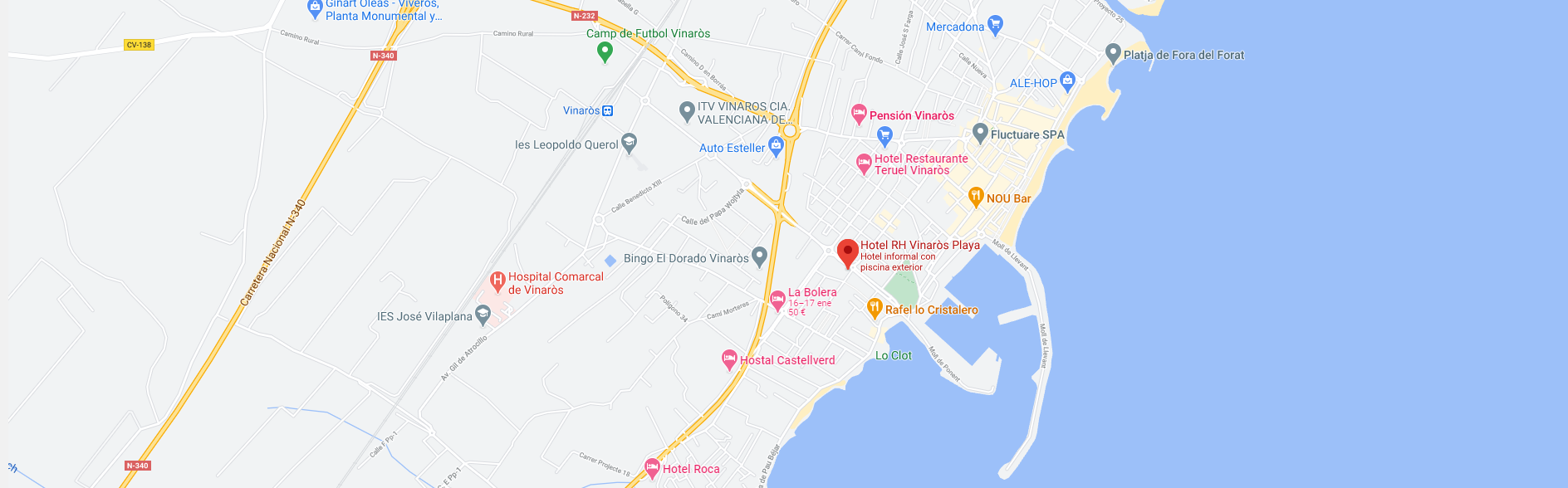 Cómo llegar al Hotel RH Vinaròs Playa **** | Hoteles en Vinaròs